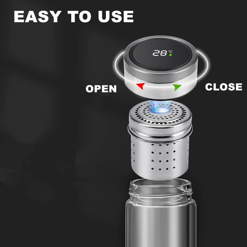 Magentic Tea Infuser Glass Bottle – airlando